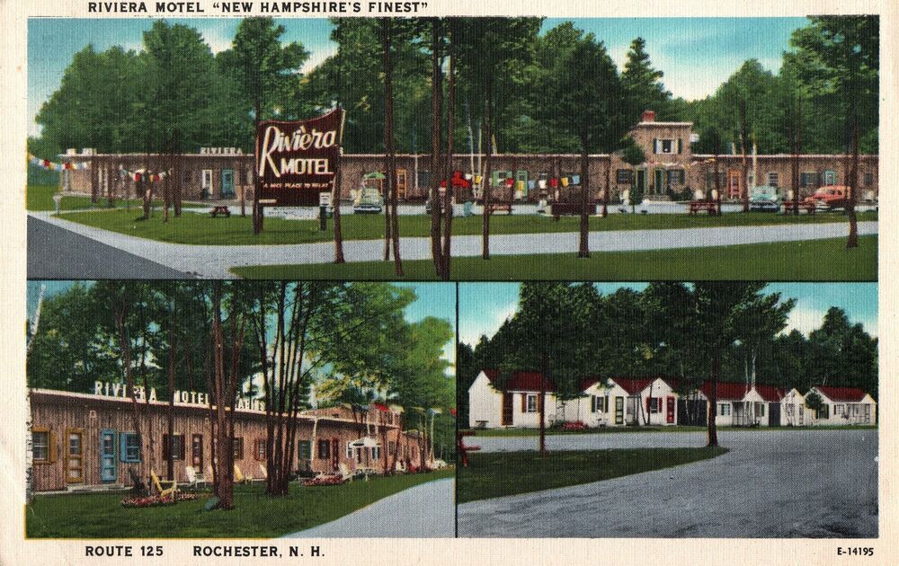 Vintage Postcard Riviera Motel Route 125 Rochester New Hampshire ...