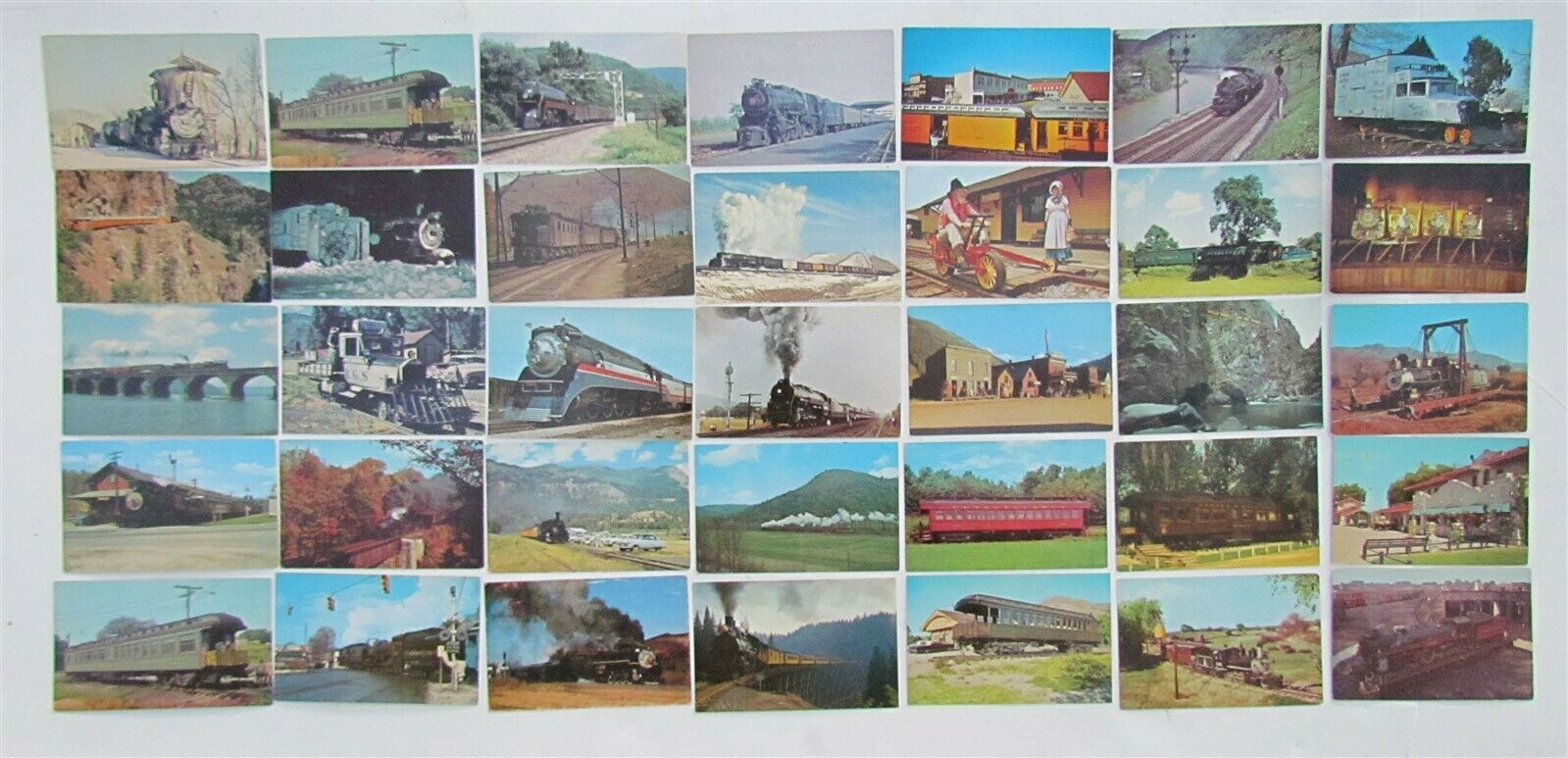 Lot of 123 Vintage Postcards Railway Railroad Trains Locomotives ...