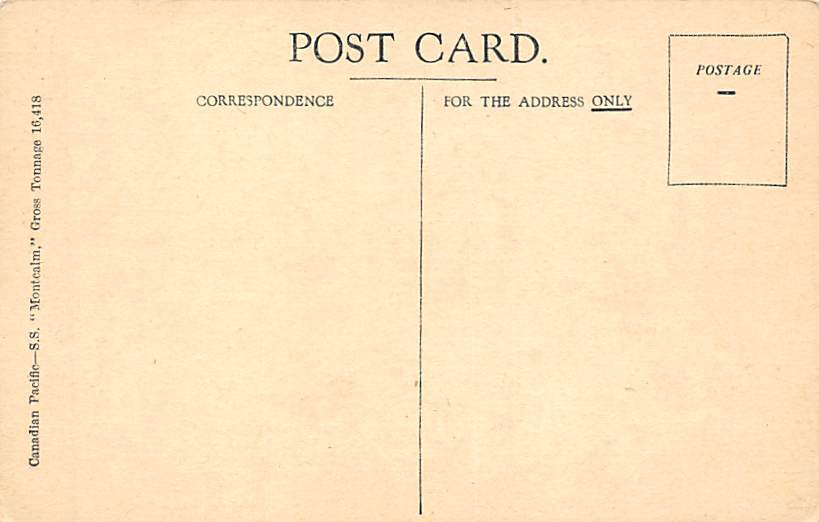 SS Montclam Canadian Pacific Ship Unused | Topics - Other, Postcard ...