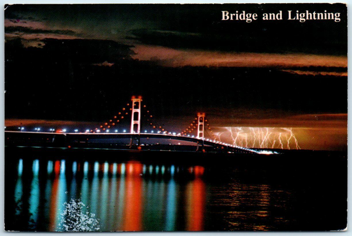 Postcard - The Mackinac Bridge - Bridge & Lightning | Other / Unsorted ...