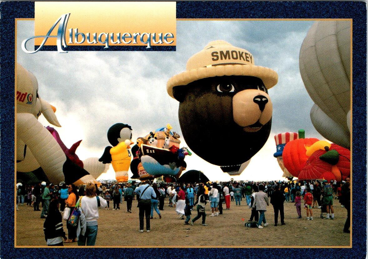 2~4X6 Postcards NM, Albuquerque HOT AIR BALLOON FESTIVAL & SMOKY THE ...