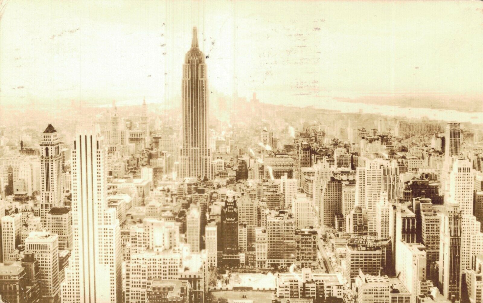 USA Rockefeller center south from the 70th floor RPPC 01.77 | United ...