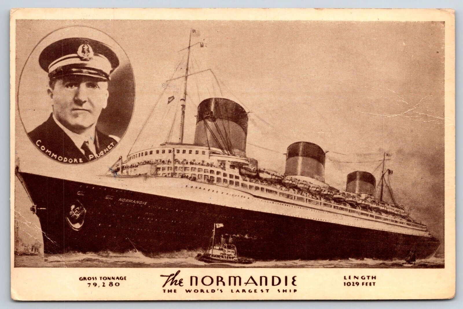 SS Normandie~French Ocean Liner 1935 Cruise Ship~Commodore Pugnet~NYC ...