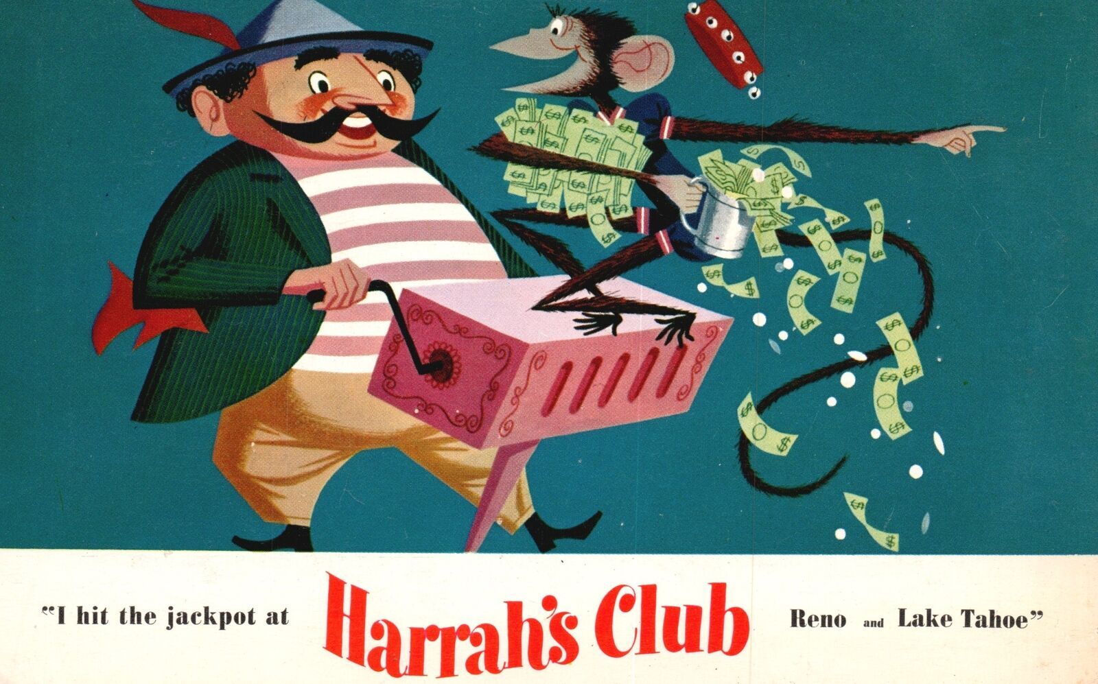 Vintage Postcard 1957 Harrah's Club Eno & Lake Tahoe Most Beautiful ...