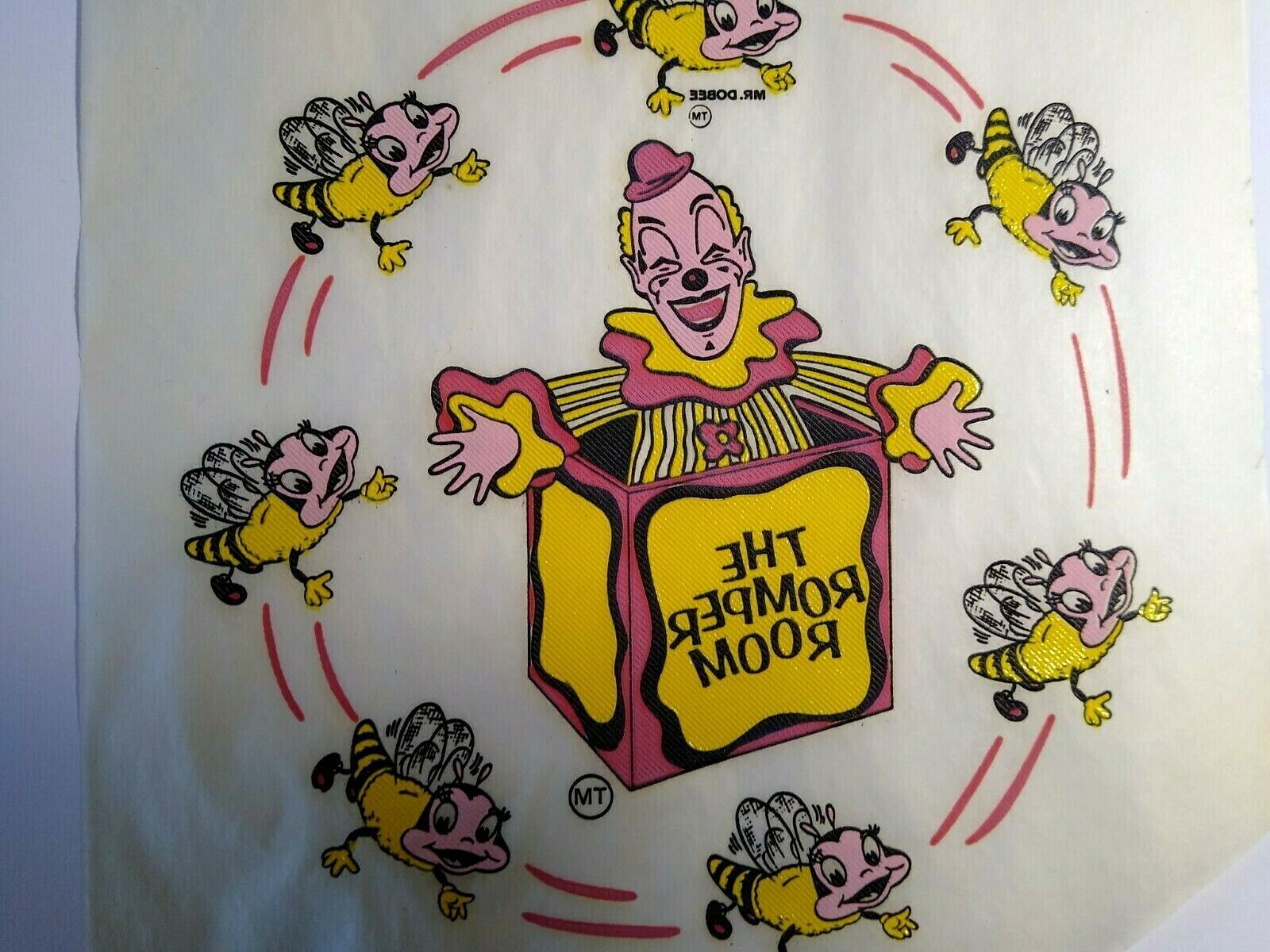 Romper Room Jack In The Box Clown Dobee Bumble Bee Iron-On Heat ...