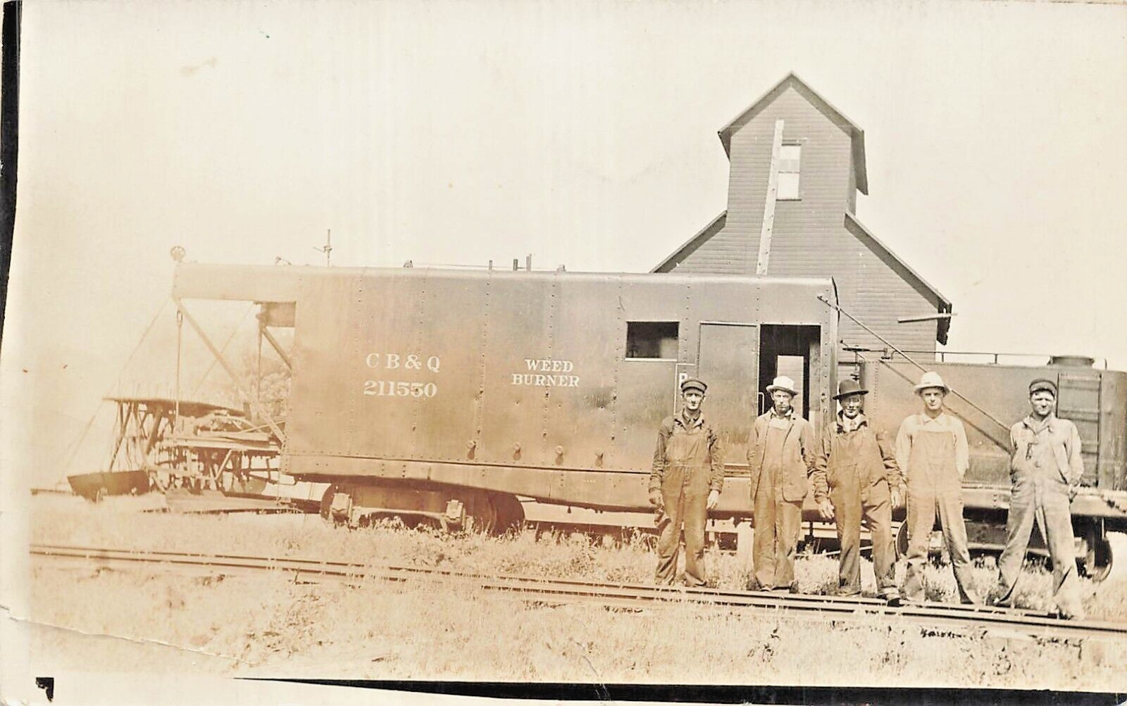 Chicago Burlington & Quincy Railroad~Weed Burner Crew~Real Photo ...
