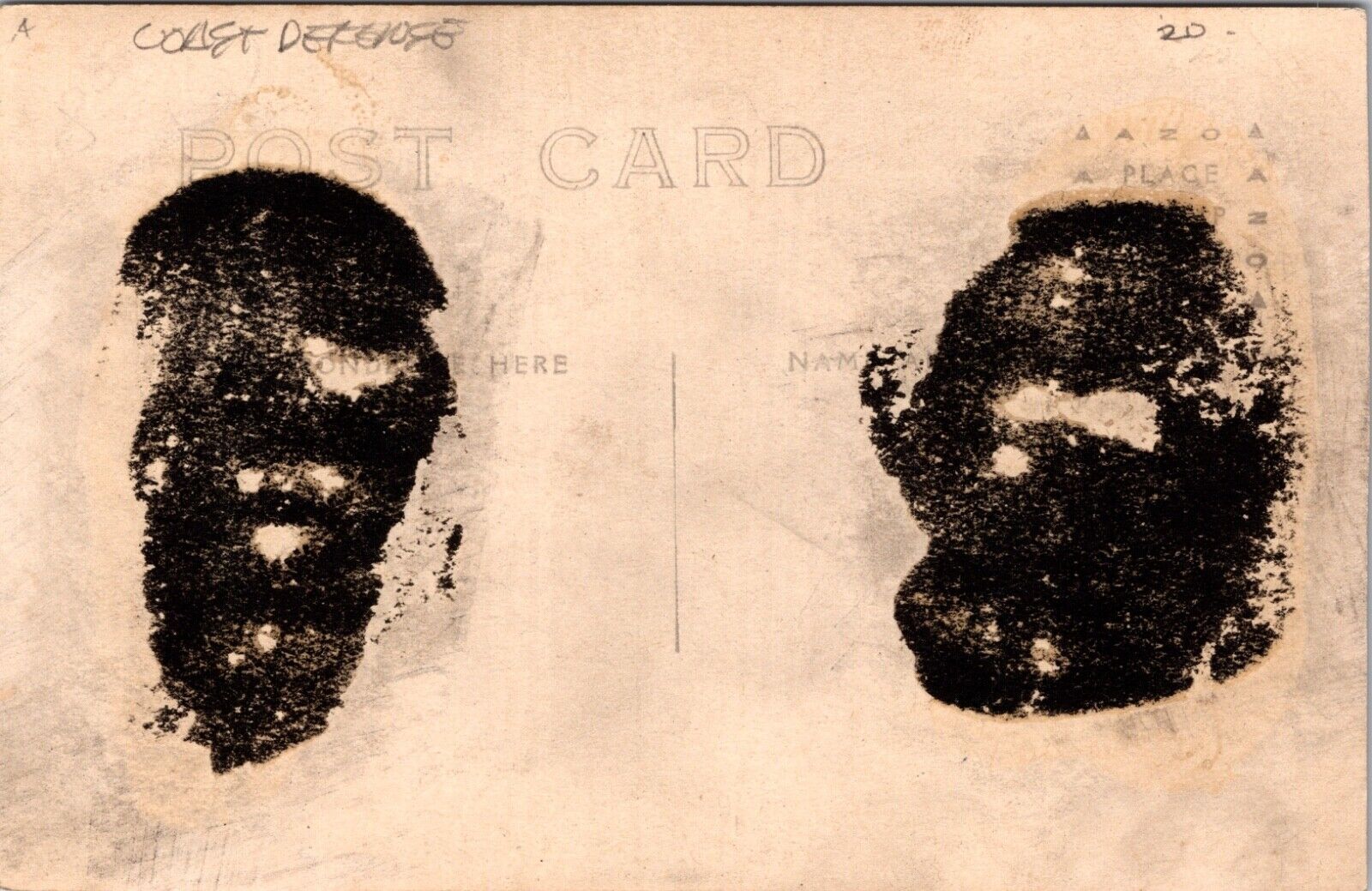 Real Photo Postcard 12 Inch Mortar Gun In Action Coastal Military ...