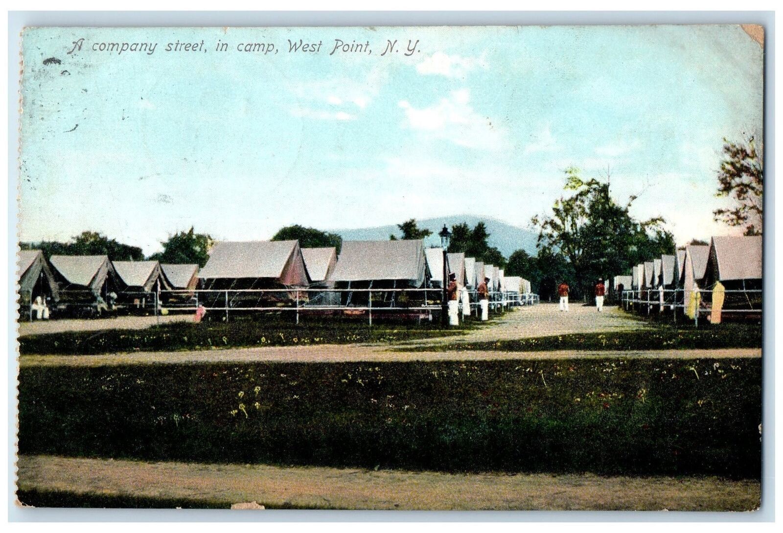 1916 Company Street In Camp Tent US Military Cadet West Point New York ...