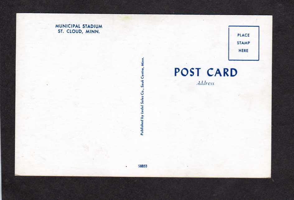 MN Municipal Stadium Field Arena St Cloud Minnesota Postcard Dick Putz ...