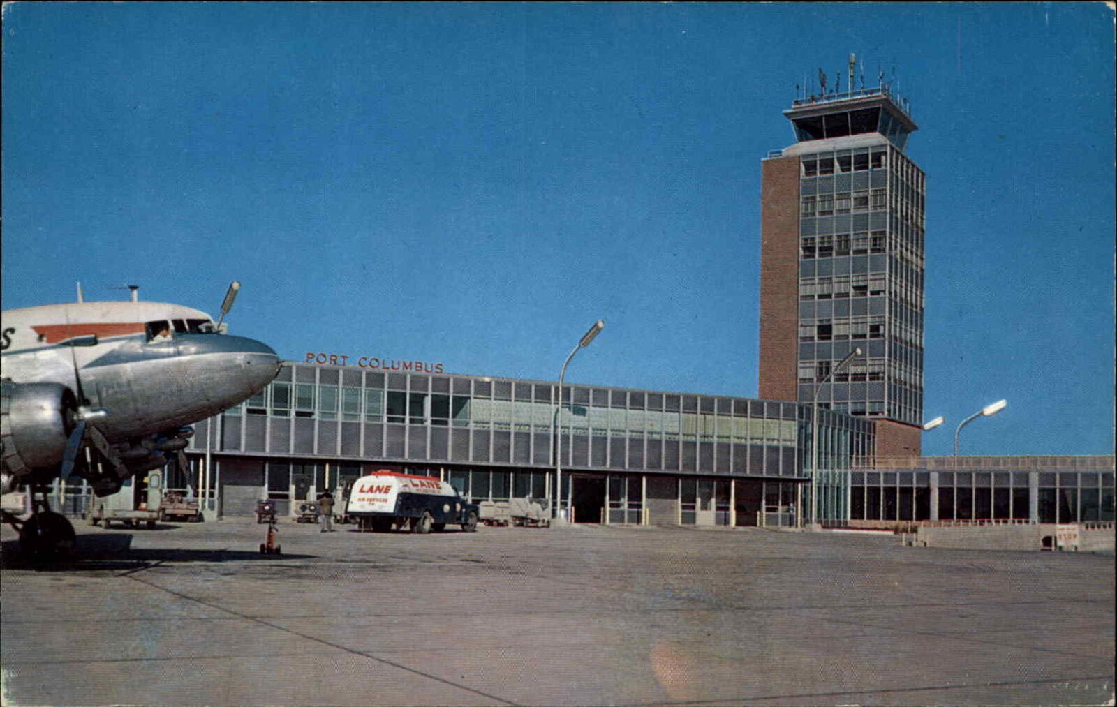 Columbus Ohio OH Port Columbus Airport Airplane Planes Vintage Postcard ...