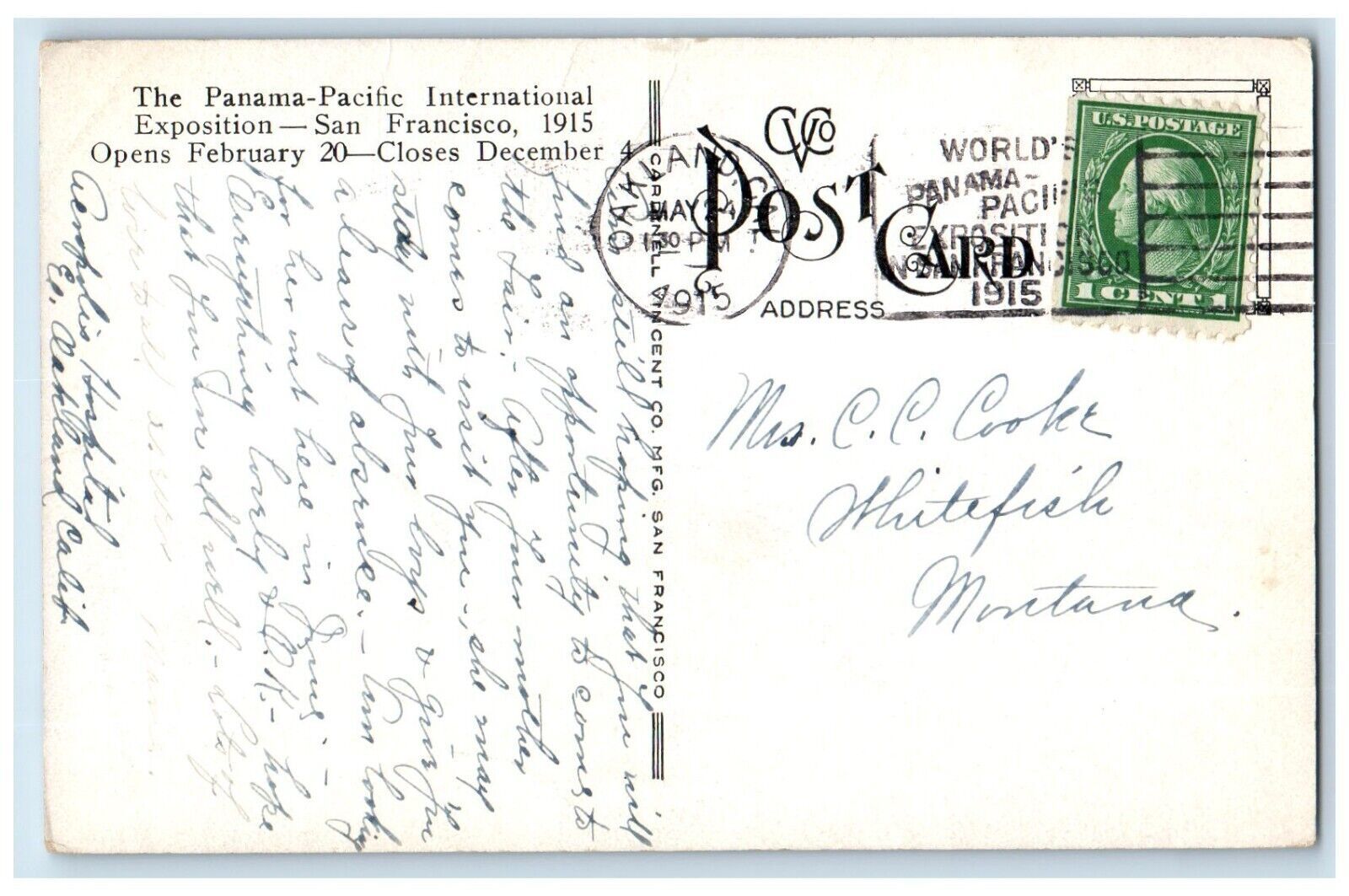 1915 Festival Hal Panama Pacific International Exposition San Francisco ...