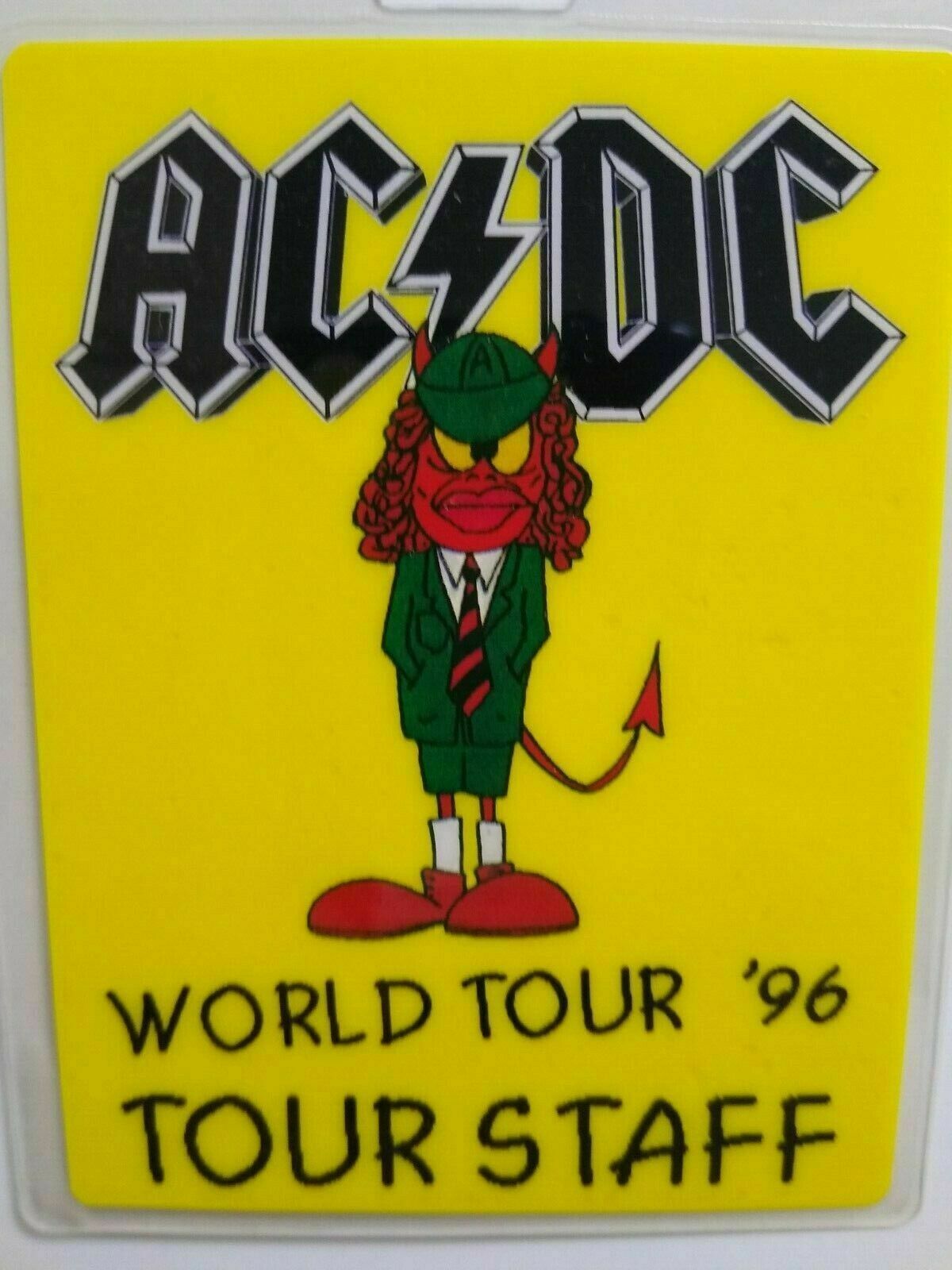 AC/DC Red Devil Backstage Pass Original 1996 Hard Rock Music Concert ...