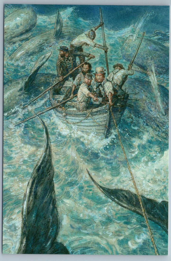 Tattoo cannibal MOBY -DICK Queequeg Harpooneer SET of 6 Russian Modern ...