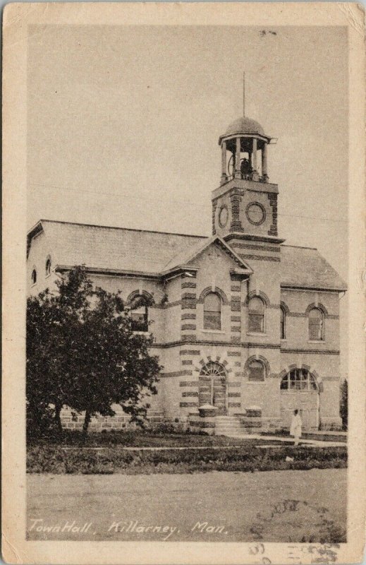 Town Hall Killarney Manitoba MB c1922 Heliotype Postcard G47 | Canada ...