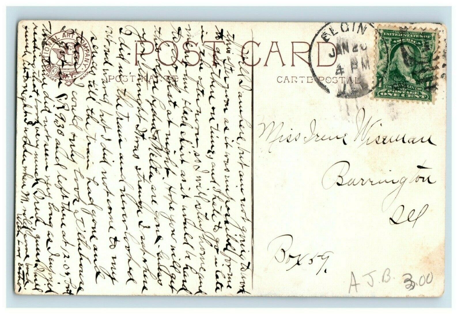 C.1910 Belle Of The North Lovely Lillian Woolsey Hunter Mica Postcard ...