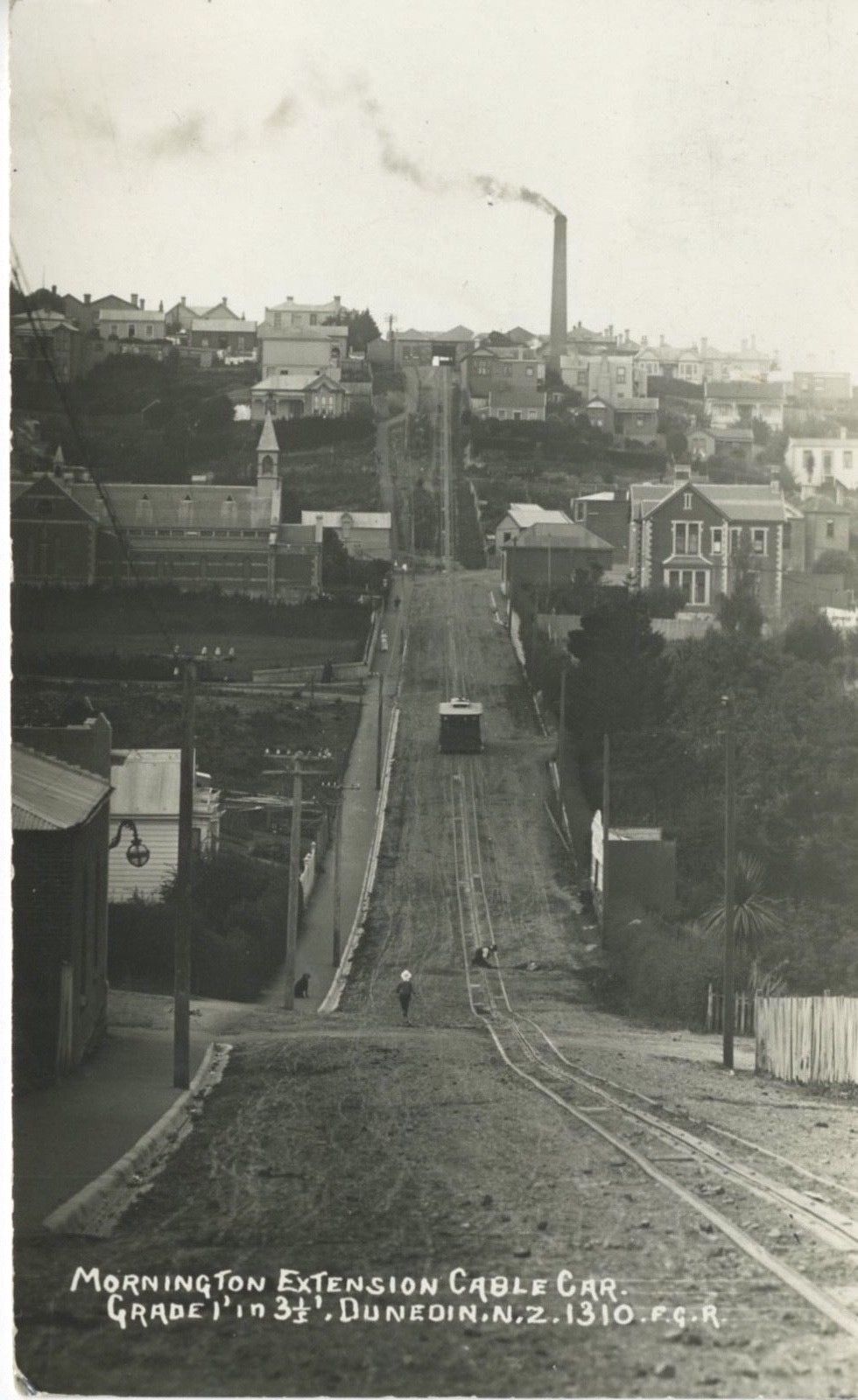 Dunedin NZ New Zealand Mornington Extension Cable Car Real Photo ...