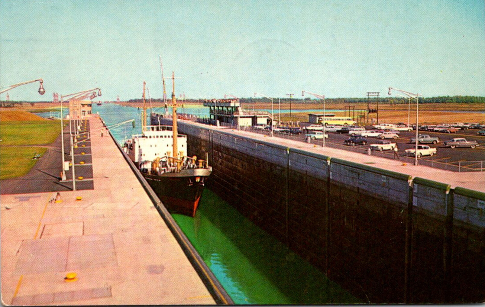 New York Massena The Eisenhower Lock On St Lawrence Seaway 1962 ...