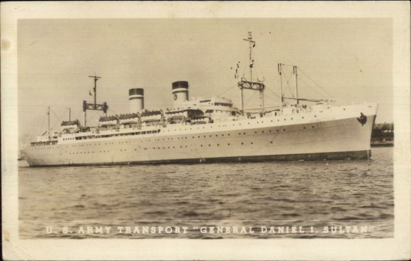 US Army Transport Ship General Daniel I Sultan Used 1948 Real Photo ...