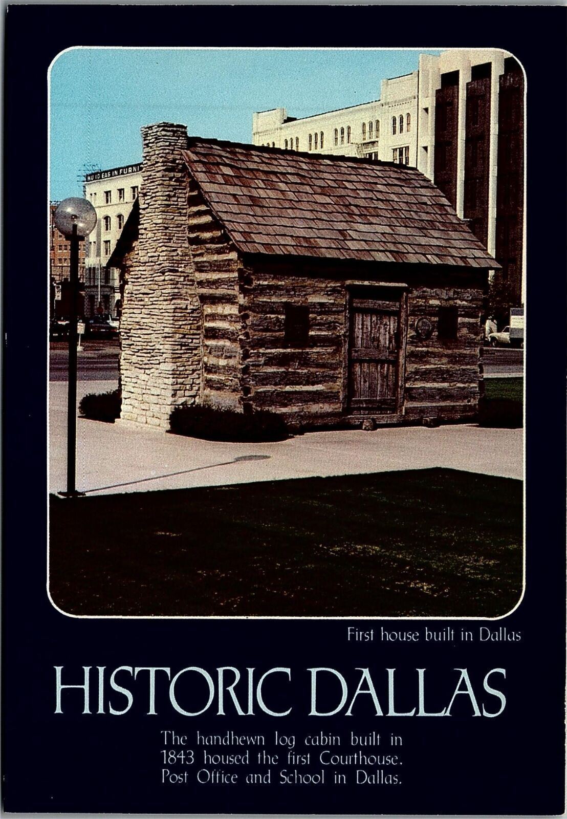 Vintage Historic Dallas First House Built in Dallas Unposted Postcard ...