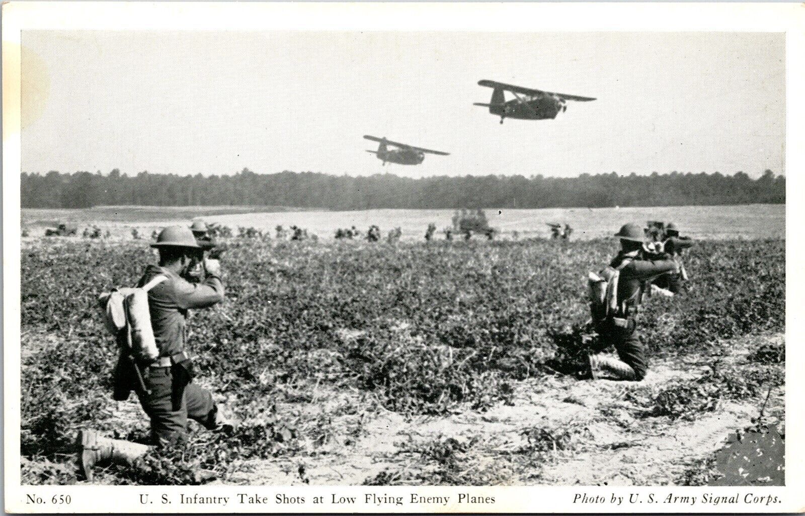 Vtg US Infantry Take Shots at Low Flying Enemy Planes Army Signal Corps ...
