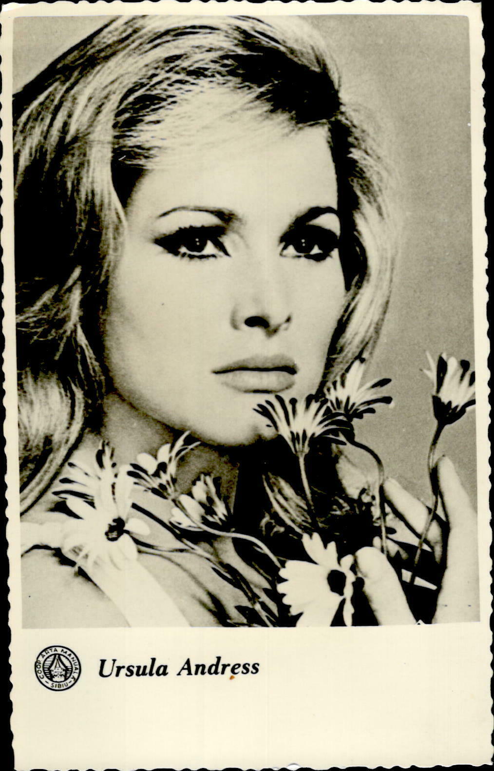 IMN00189 ursula andress with flower actress actor film movie star ...