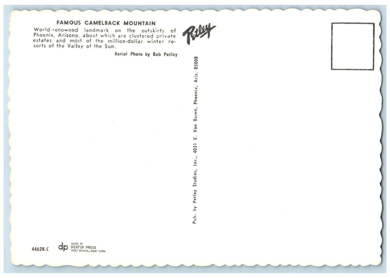 Phoenix Arizona AZ Postcard Famous Camelback Mountain Landmark c1960's ...