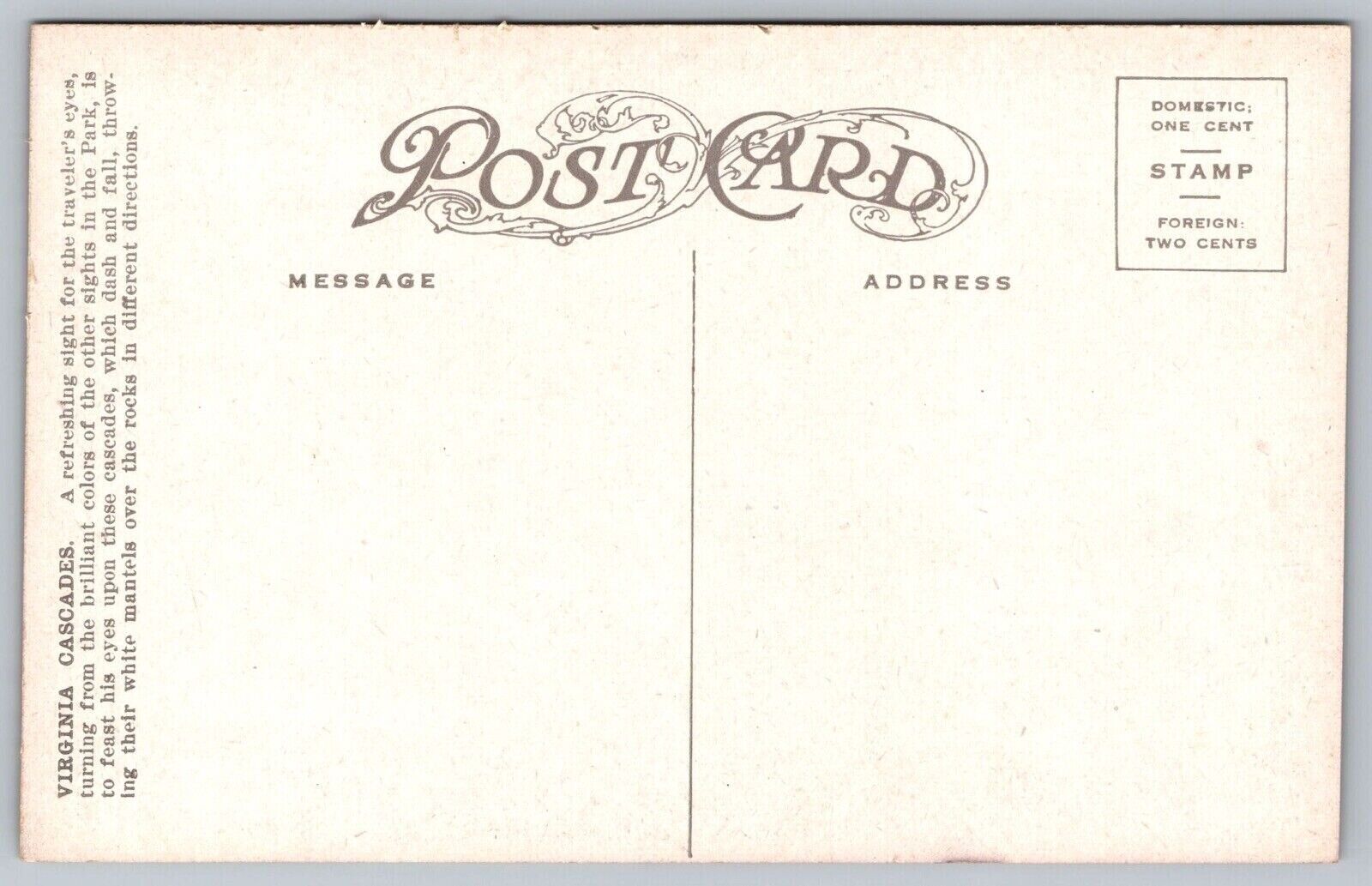 Yellowstone National Park Wyoming Viriginia Cascades Scenic Landmark DB ...