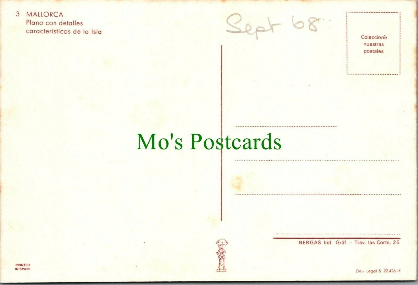 Spain Postcard - Map of Mallorca, Balearic Islands RR11540 | Europe ...