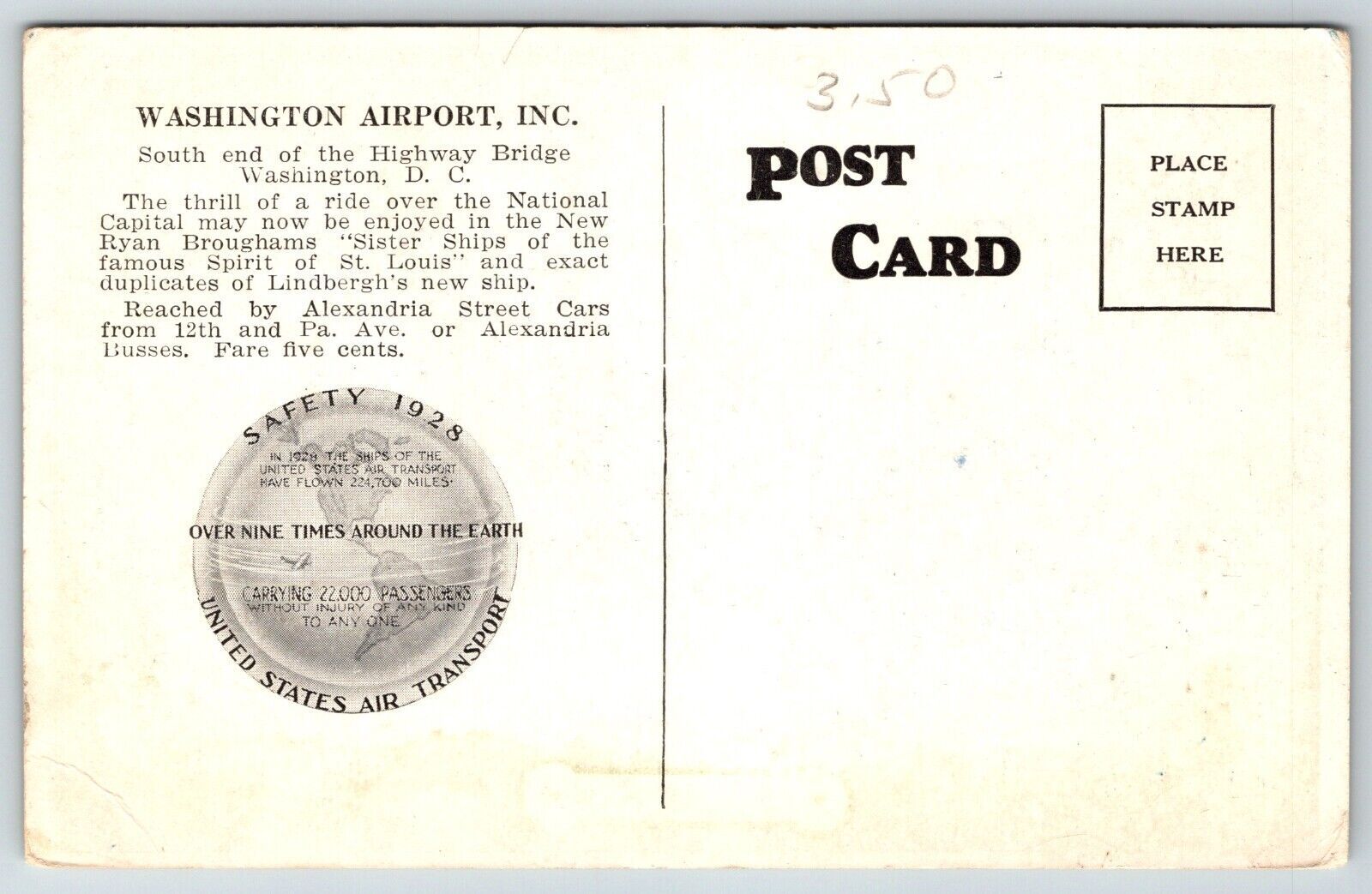 VIntage Airline Airplane Postcard - Sistership of The Spirit of St ...