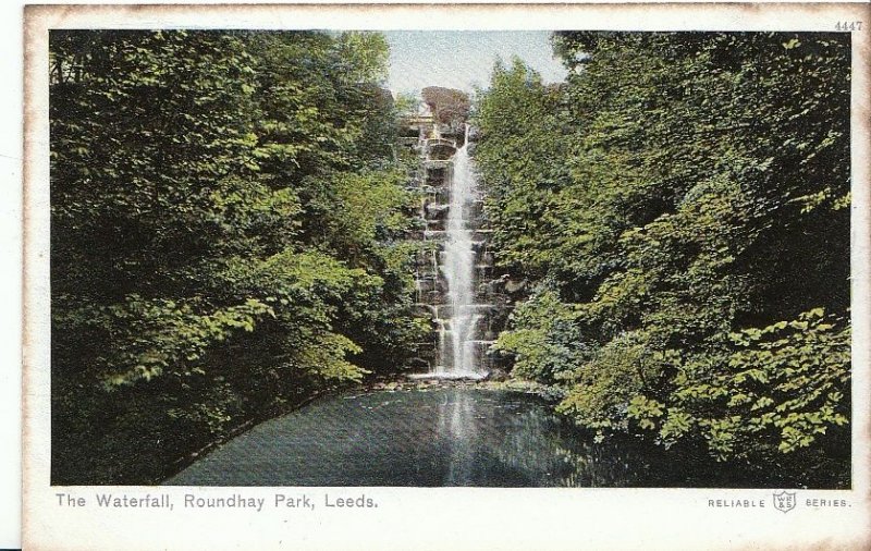 Yorkshire Postcard - The Waterfall - Roundhay Park - Leeds U1744 ...