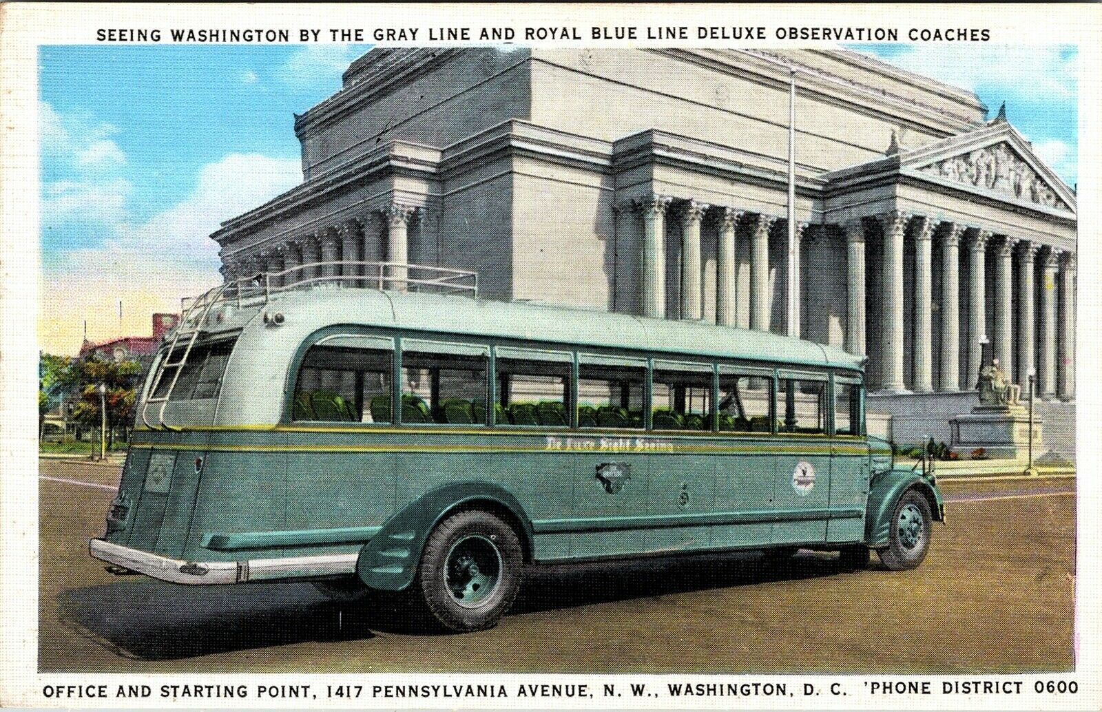 Gray Line Royal Blue Line Obervation Bus Coaches Washington D. C ...