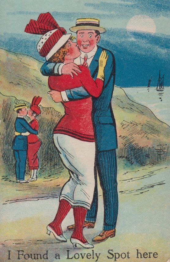 A Lovely Spot To Kiss Not Location Old Comic Humour Postcard | Topics ...