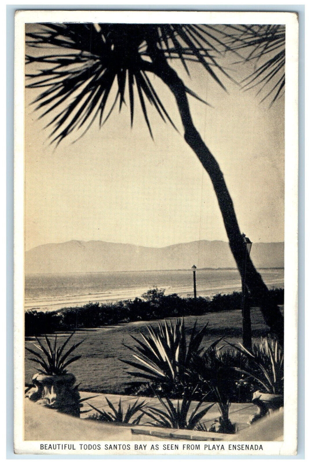 1937 Beautiful Todos Santos Bay As Seen from Playa Ensenada BC Mexico ...