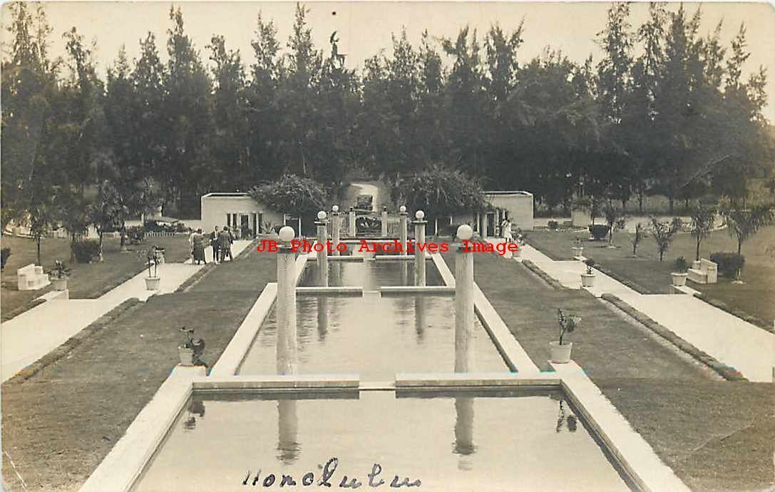 HI, Honolulu, Hawaii, RPPC, Park Ponds, 1925 PM, Photo | United States ...