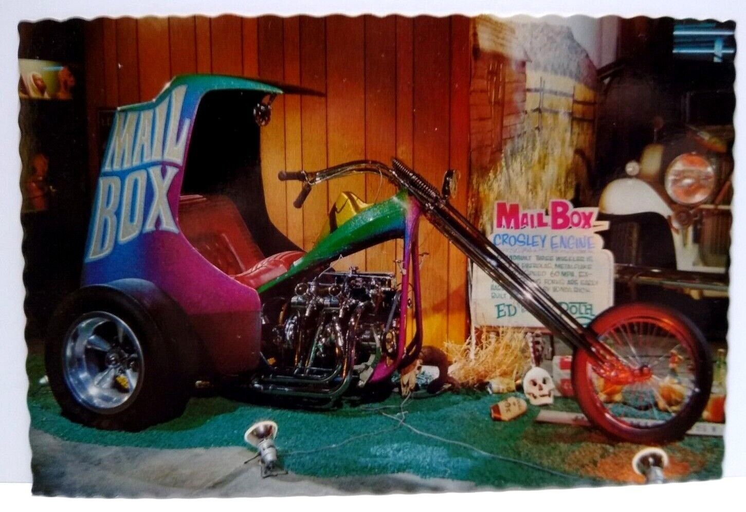 Hot Rod Postcard Mailbox Chopper Cycle Ed Big Daddy Roth Surf ...