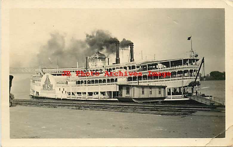 Streckfus Steamboat Line, RPPC, Sternwheel Excursion Steamer JS ...