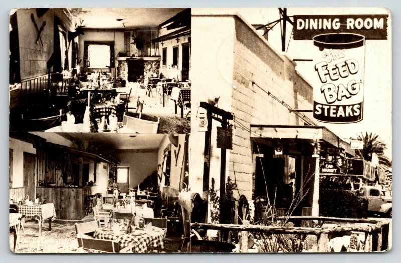 Mesa Arizona~The Feed Bag Roadside Run Down Diner~Cactus Garden~1940s ...