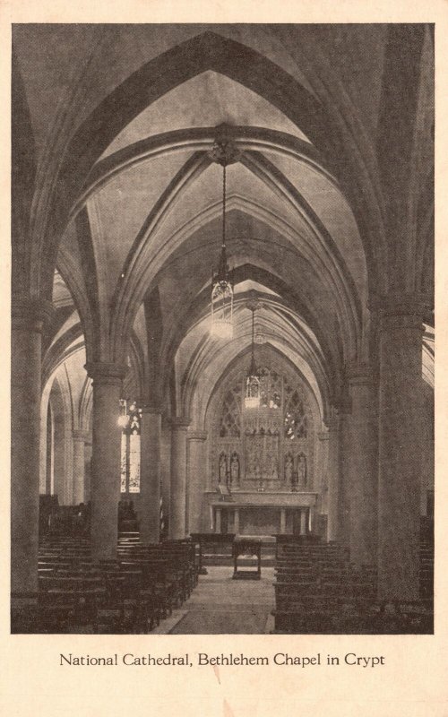 Vintage Postcard 1910's National Cathedral Bethlehem Chapel Crypt ...