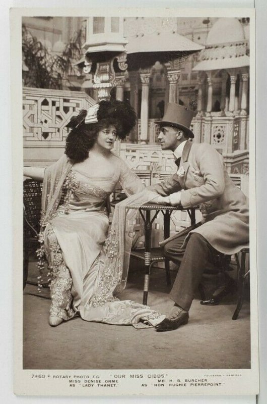 Theater Actors Miss Denise Orme and HB Burcher in "Our Miss Gibbs" Postcard Q3 | Other ...
