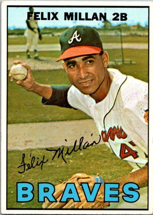 1967 Topps Baseball Card Felix Millan Atlanta Braves sk1935 | Topics ...