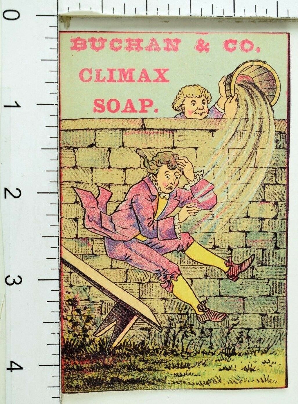 1870's-80's Buchan & Co. Climax Soap Early Comic Prankster Trade Card ...