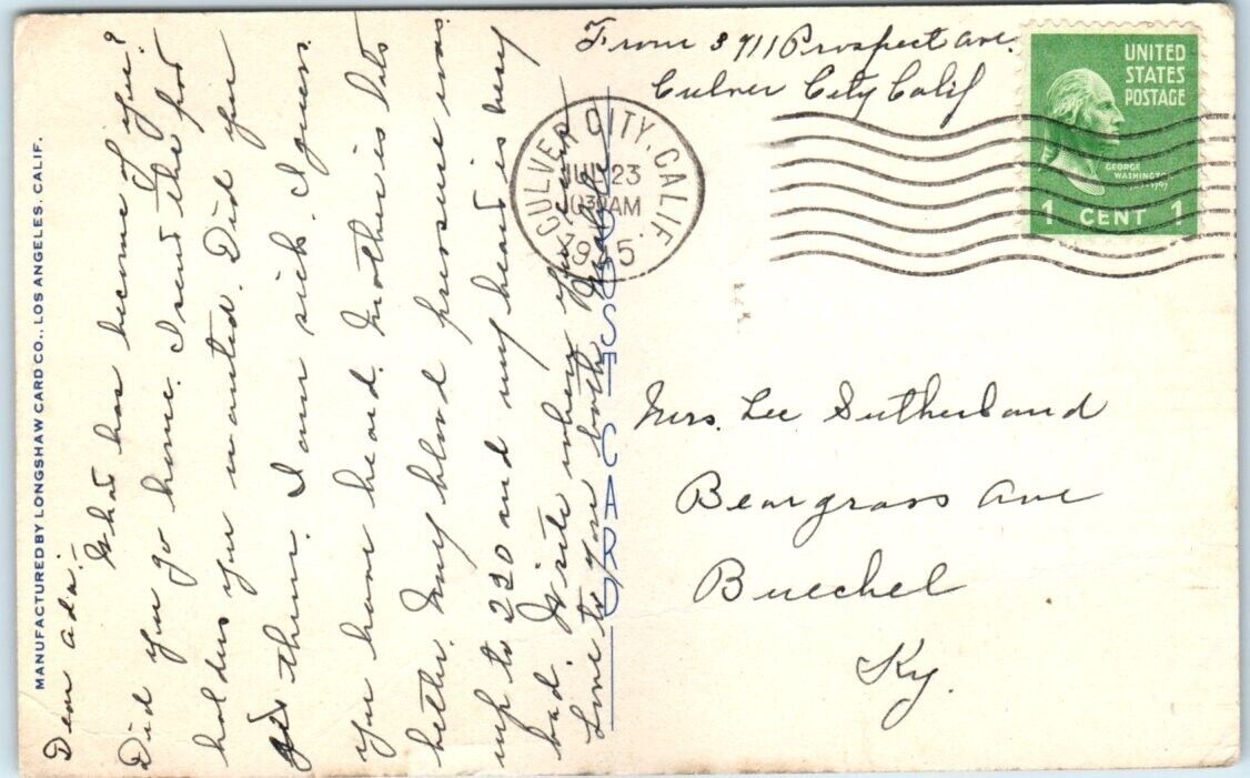 Postcard - Home Of Bing Crosby, Toluca Lake, North Hollywood - Los ...