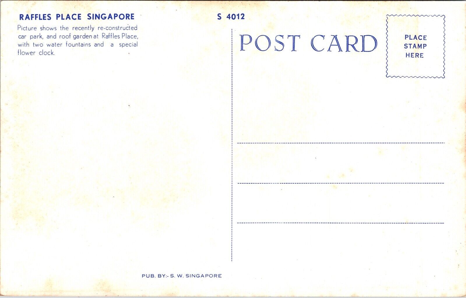 Raffles Place Singapore Downtown Flower Clock Aerial View Chrome ...