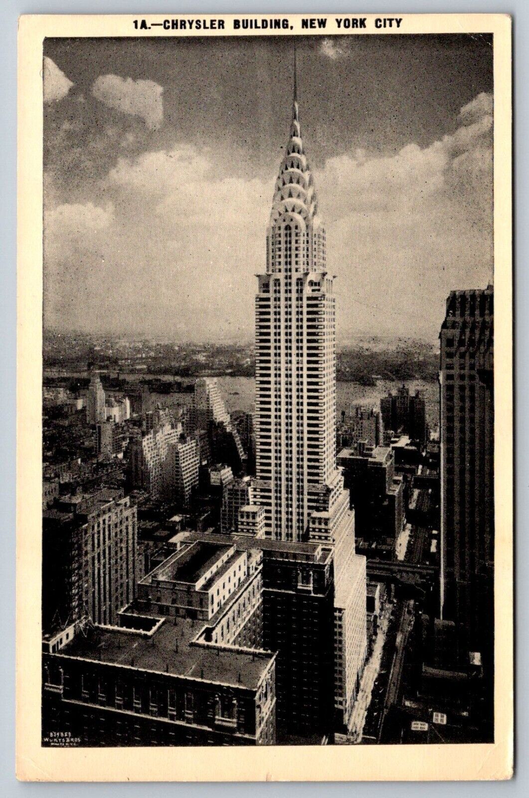 CHRYSLER BUILDING NEW YORK CITY NY POSTCARD c1929 Wurts Brothers Views ...