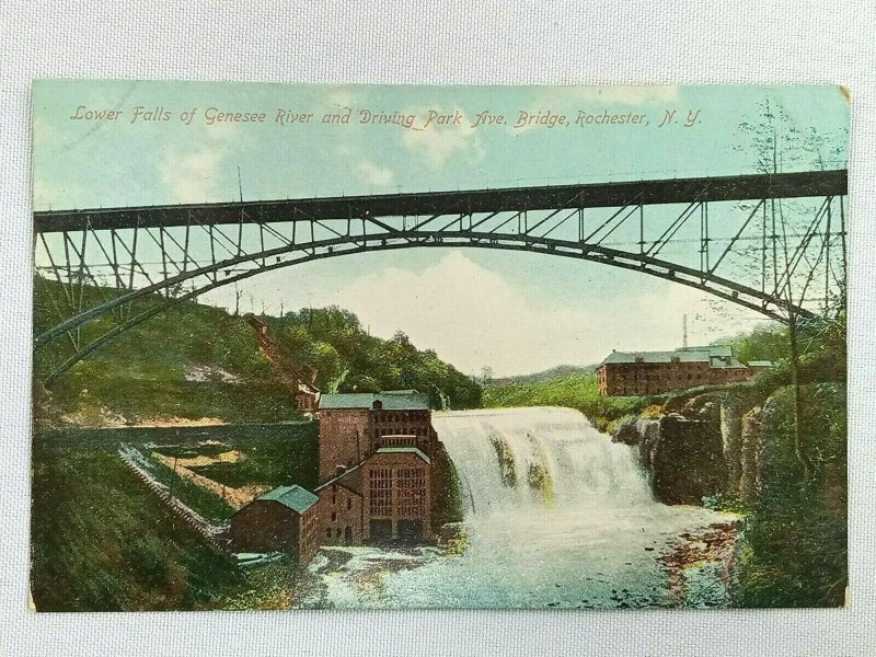 Vintage Postcard 1910's Genesse River & Driving Park Ave Bridge ...