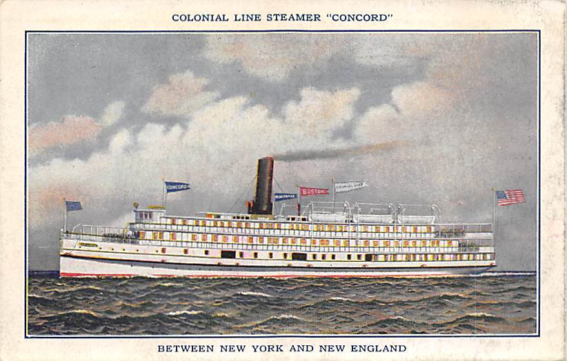 Concord River Steamship Colonial Navigation Comany Ship | Topics ...