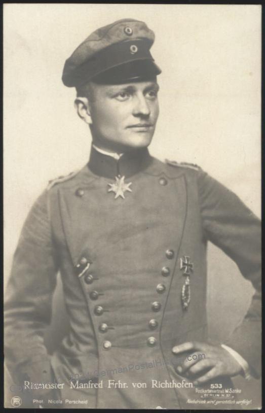 Germany WWI Red Baron Freiherr Manfred von Richthofen Sanke Nr533 RPPC ...