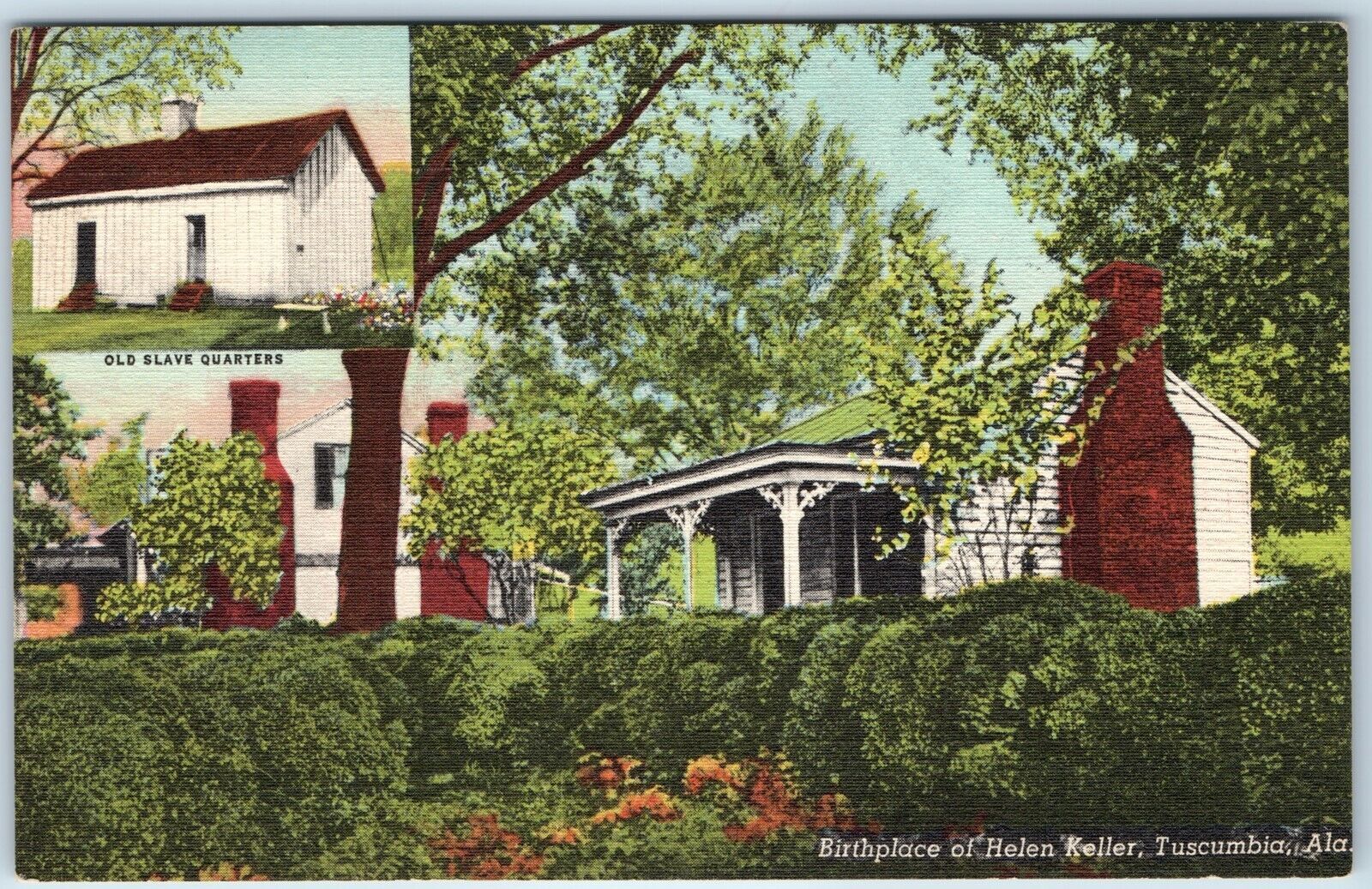 1945 Tuscumbia AL Birthplace Helen Keller Multi View Slave Quarters ...