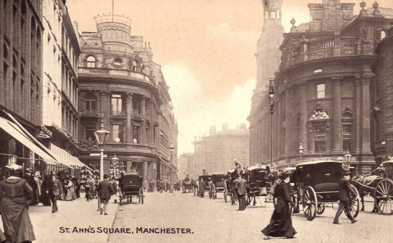Totem Square St. Ann Street Main Road Manchester England UK Vintage ...