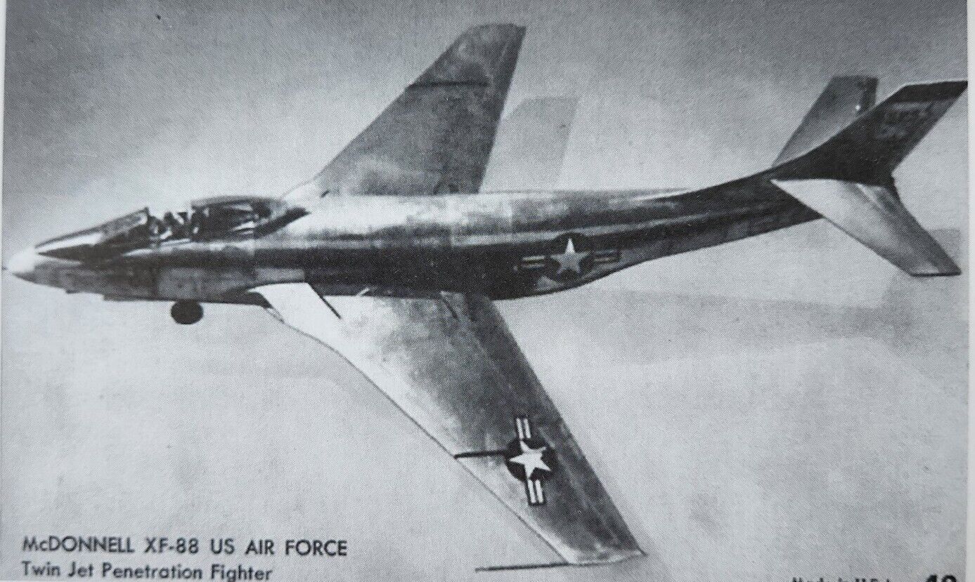 Fighter Jet McDonnell XF-88 Air Force Twin Jet Penetration Postcard ...